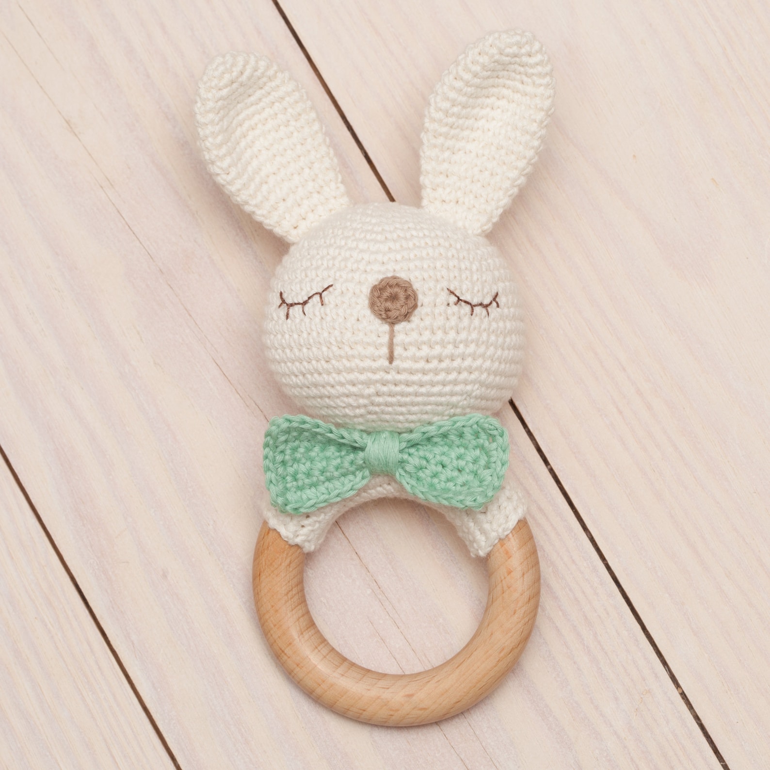 Crochet Rattle Pattern Bunny Teether Pattern Amigurumi Bunny - Etsy