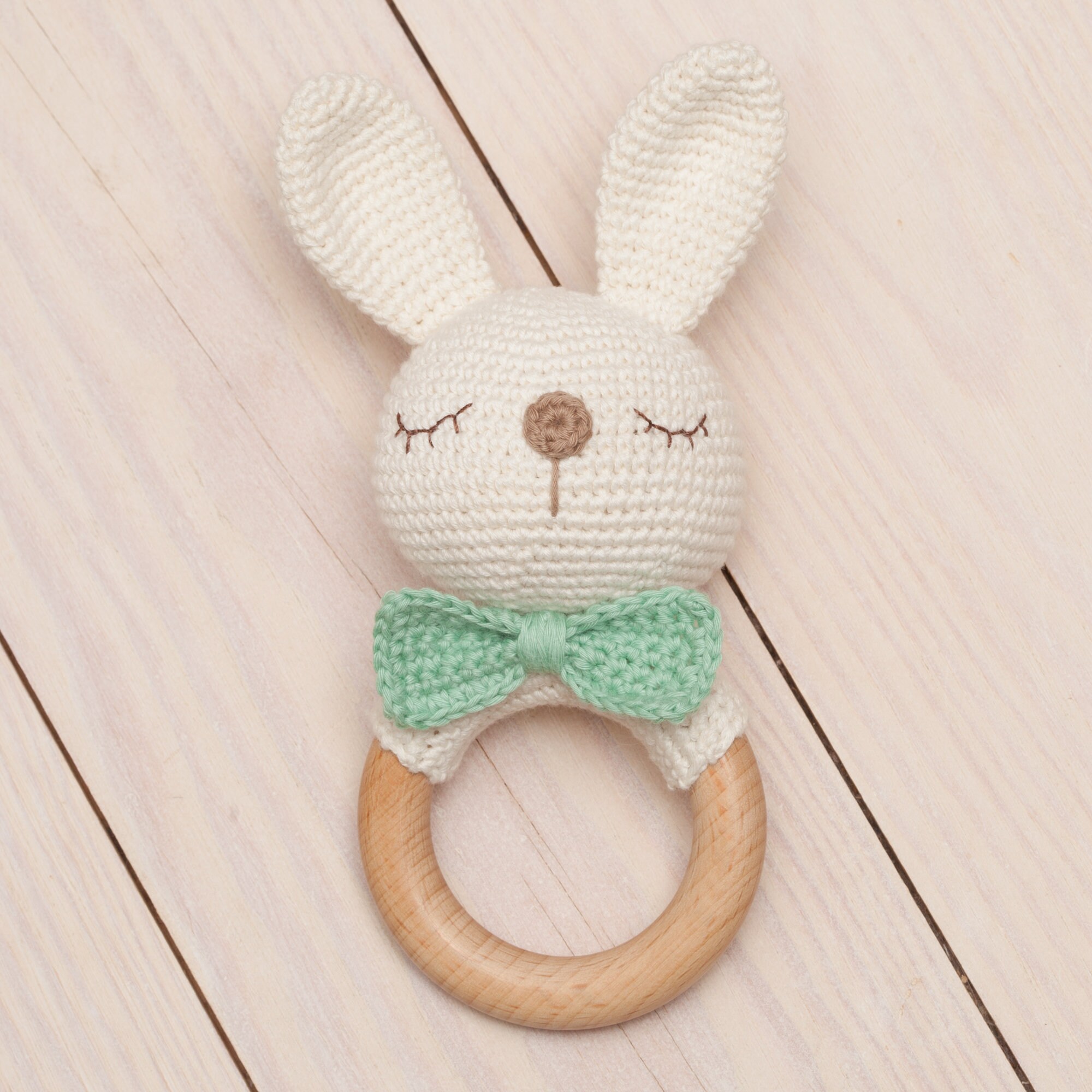 Crochet rattle pattern bunny teether pattern amigurumi bunny | Etsy