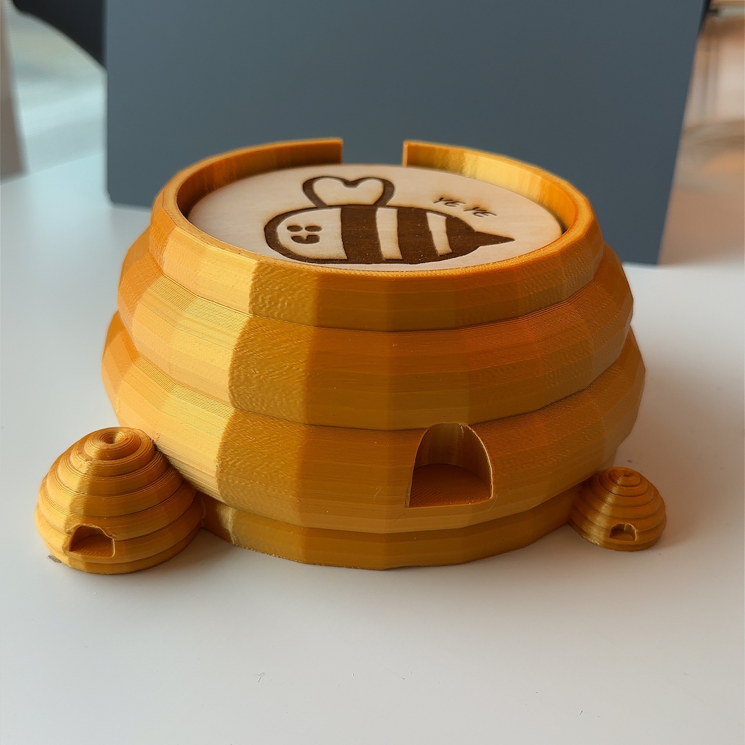 Bee Hive Coaster Holder 3D STL File for 3D Printer - Etsy