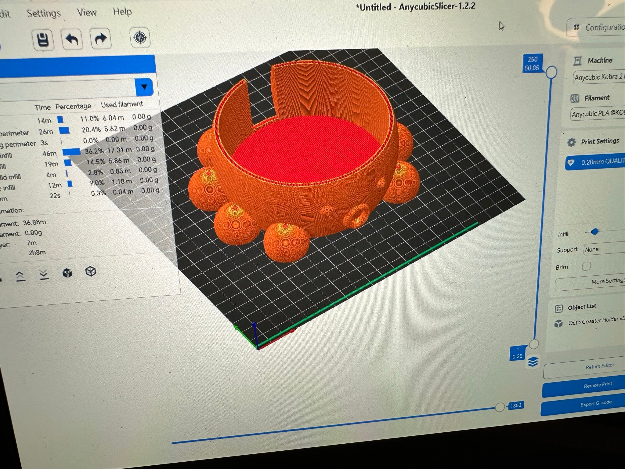 Octopus Coaster Holder 3D STL File for 3D Printer - Etsy