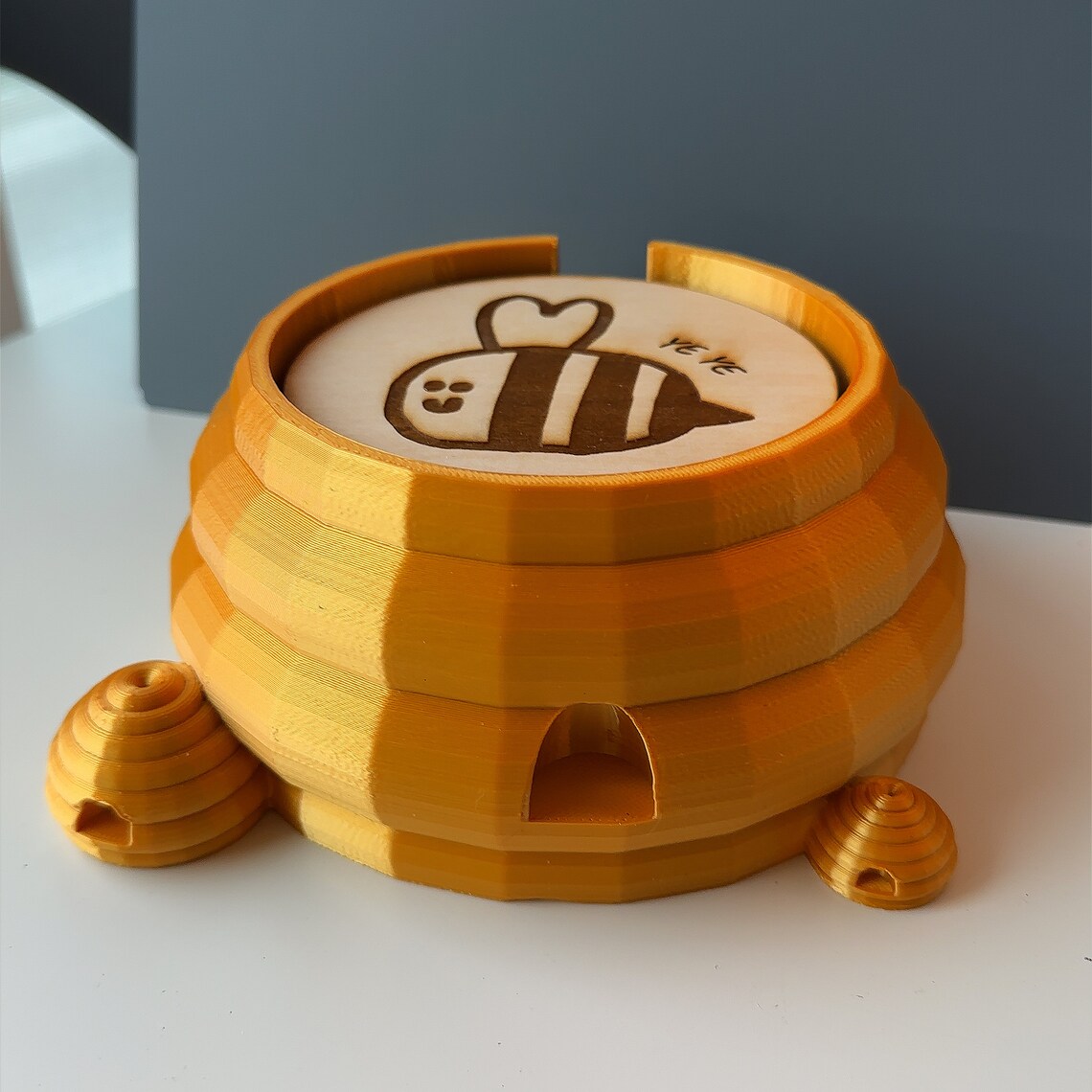 Bee Hive Coaster Holder 3D STL File for 3D Printer - Etsy