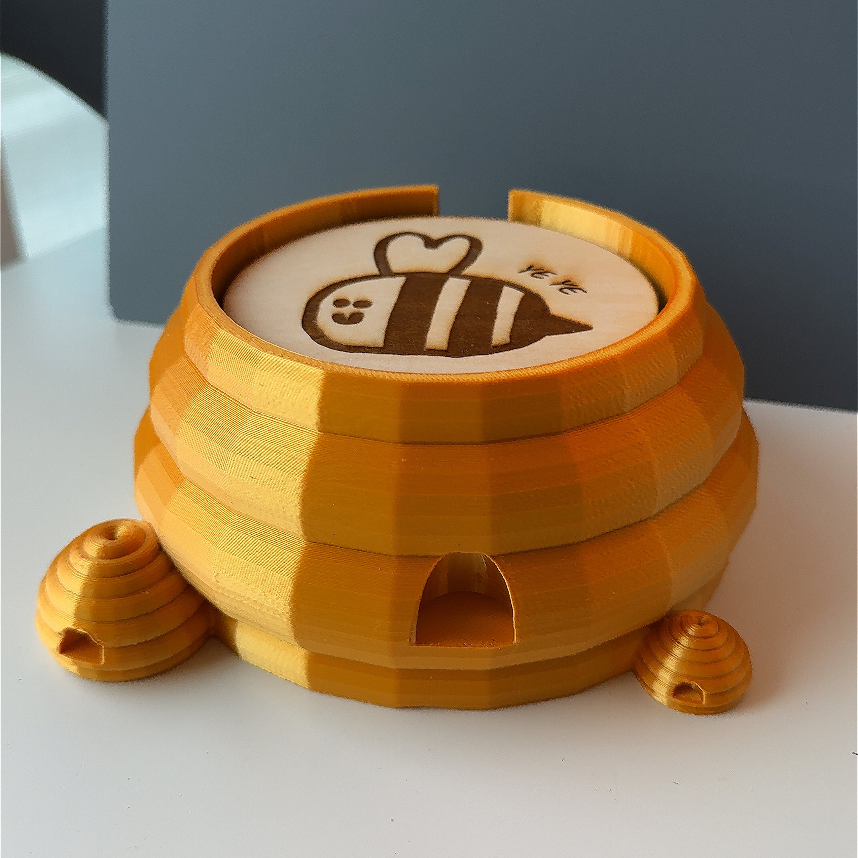Bee Hive Coaster Holder 3D STL File for 3D Printer - Etsy