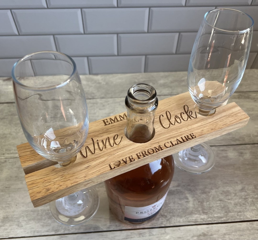 Personalised Wine Glass Butler Wine Caddy . House Warming Gift New Home ...