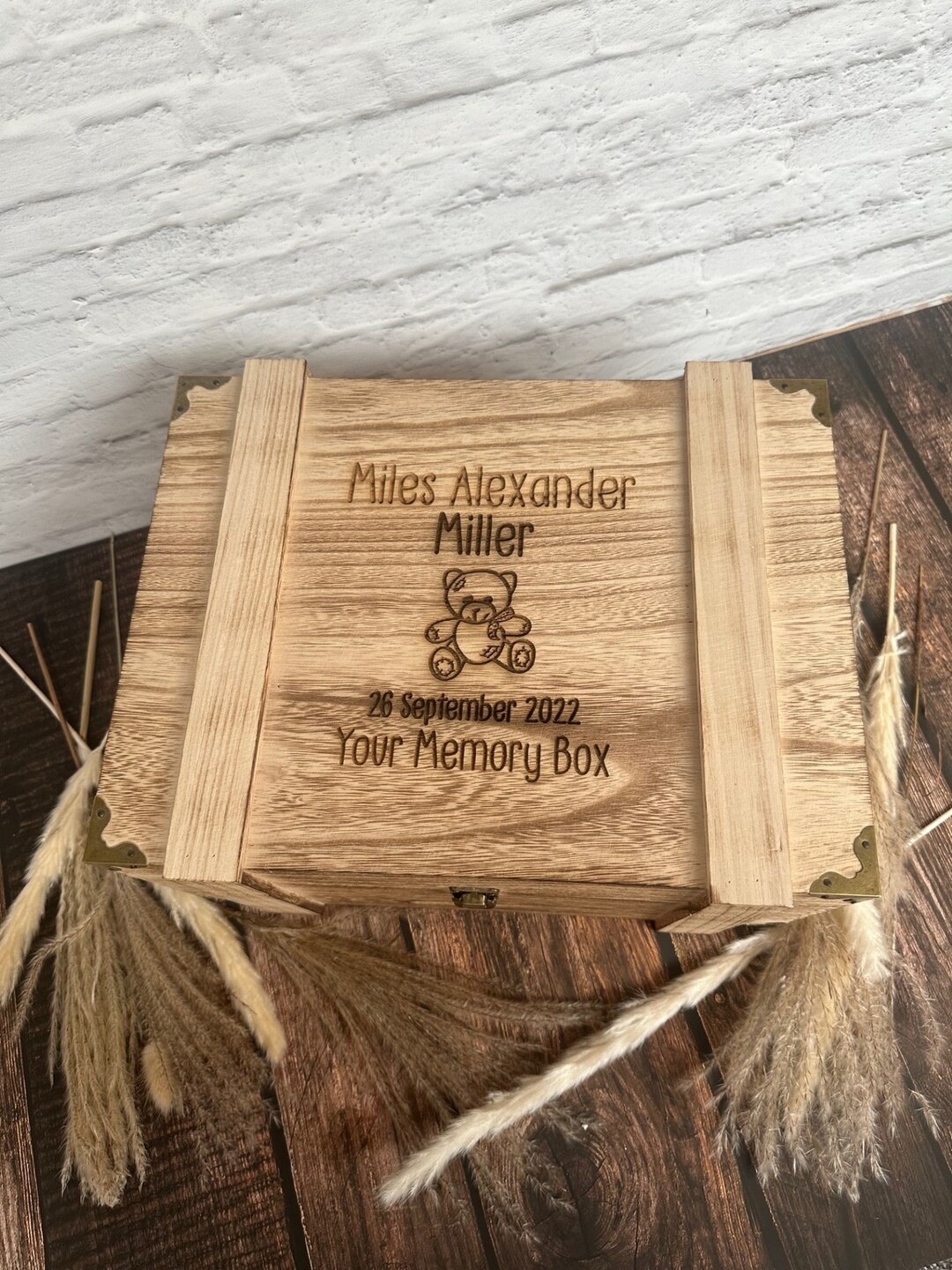Large Wooden Personalised Baby Memories Box - Etsy