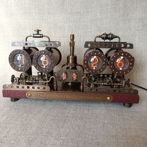Steampunk, Nixie Table Clocks. Nixie Tube In-4. Steampunk Desk Clock ...