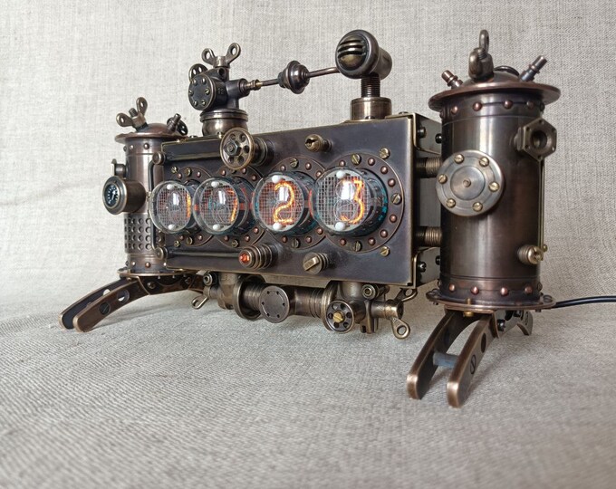 Nixie Table Clock. Nixie Tube In-4. Steampunk Desk Clock. - Etsy