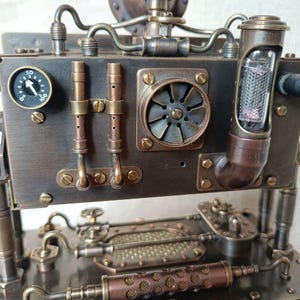 Steampunk Table Clock, Nixie Tube Clock, Vintage Handmade Clock. - Etsy