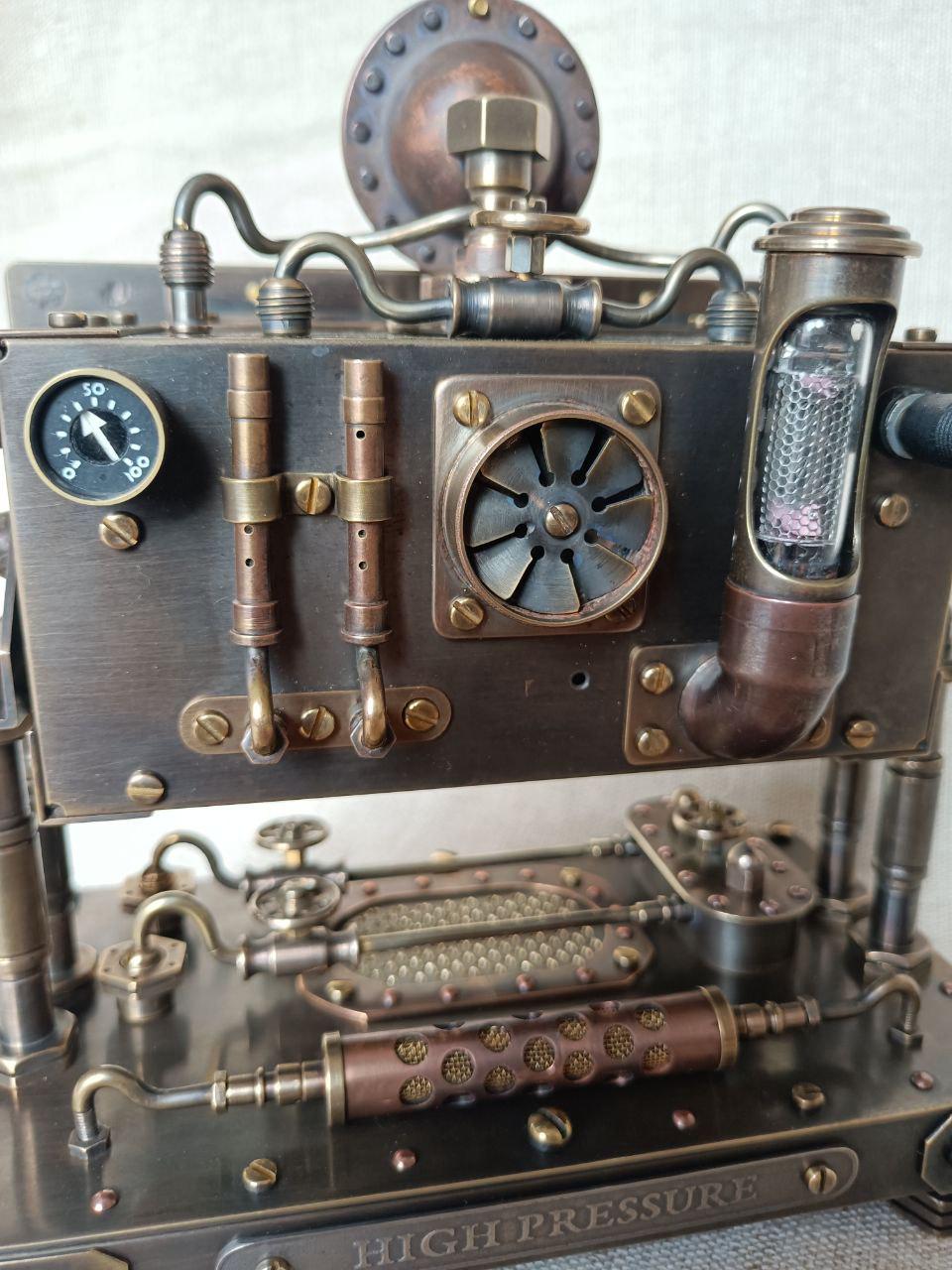 Steampunk Table Clock, Nixie Tube Clock, Vintage Handmade Clock. - Etsy