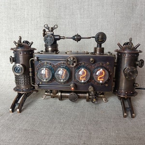 Nixie Table Clock. Nixie Tube In-4. Steampunk Desk Clock. - Etsy