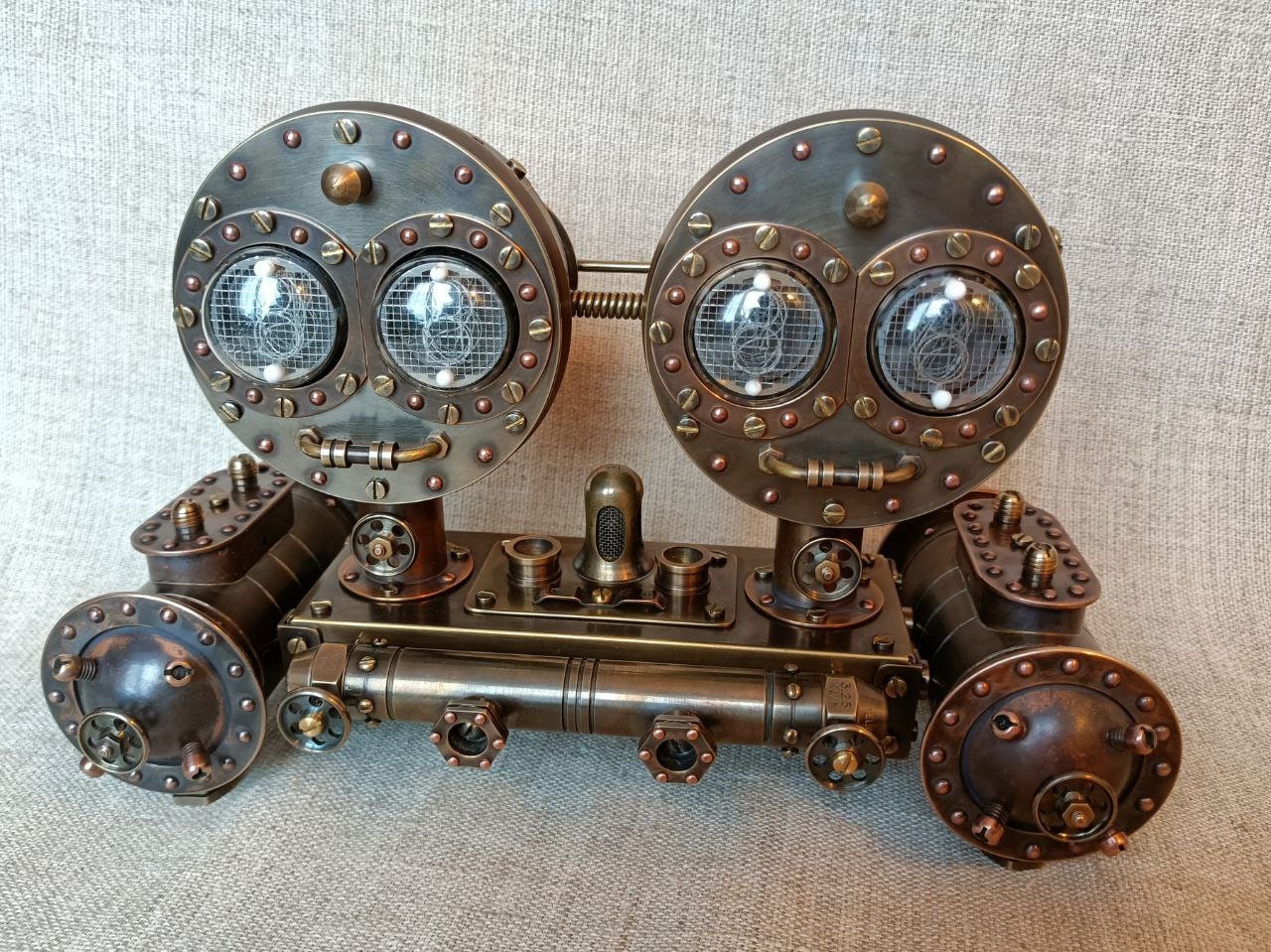 Nixie Table Clock time Indicator, Steampunk Table Clock. - Etsy