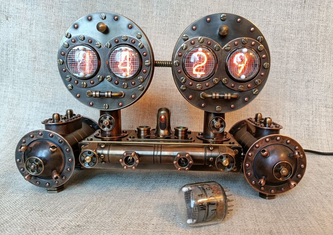 Nixie Table Clock "time Indicator", Steampunk Table Clock. - Etsy