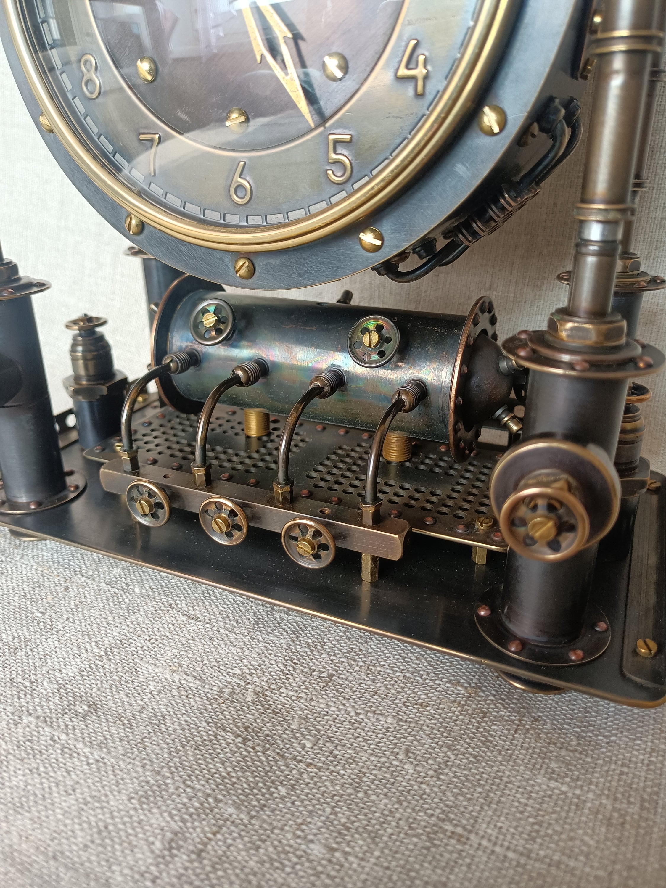 Steampunk Chronometer Steampunk Fireplace Clock Steampunk - Etsy