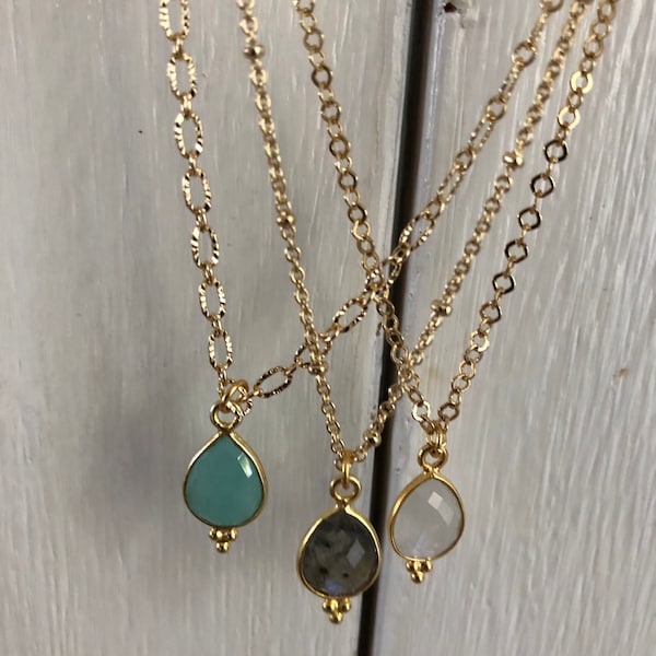 Natural Stone Necklace - Etsy