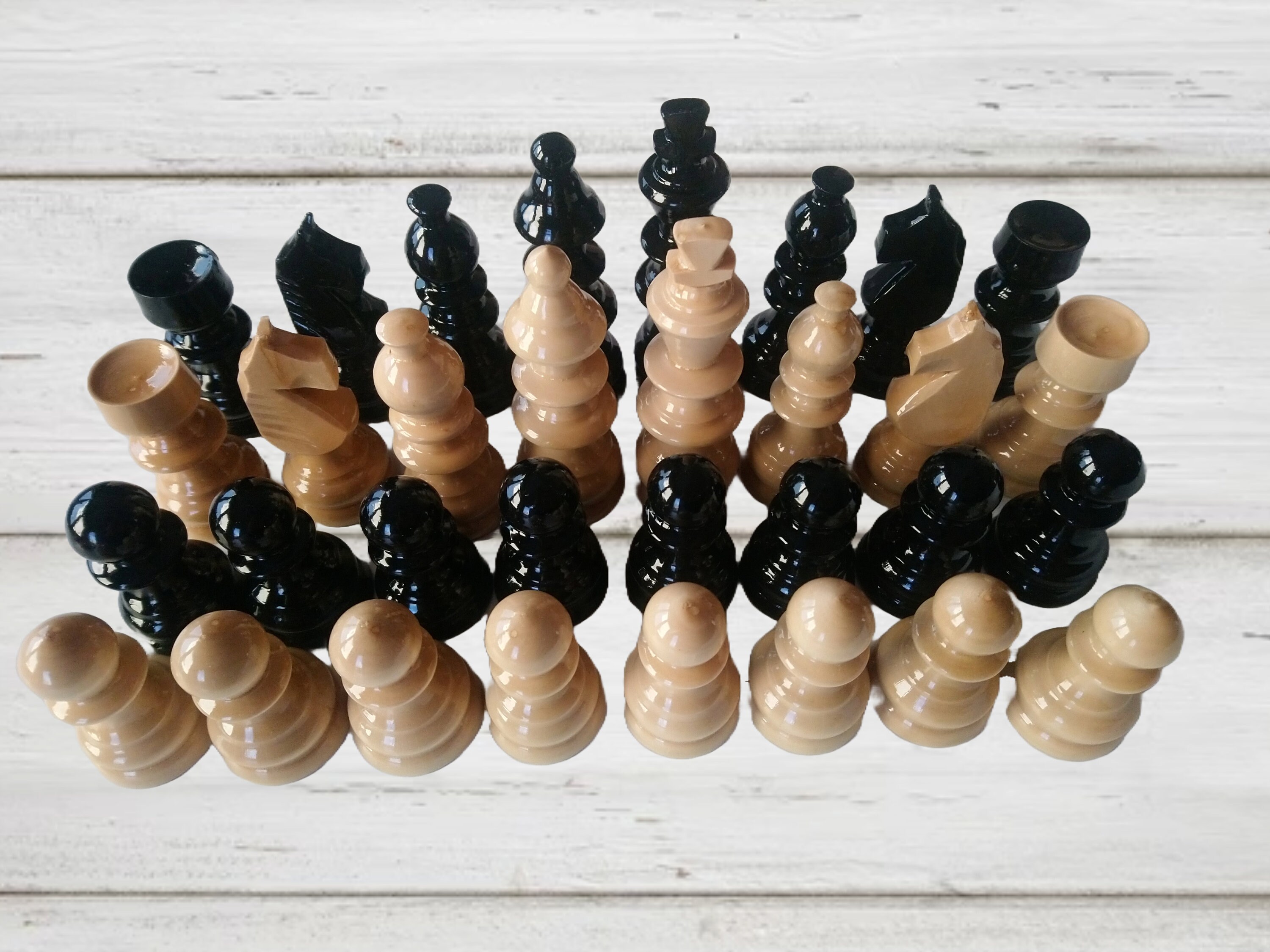 New Chess Pieces Hand Lathed Hazel Wood Chess Piece Set Special Design ...