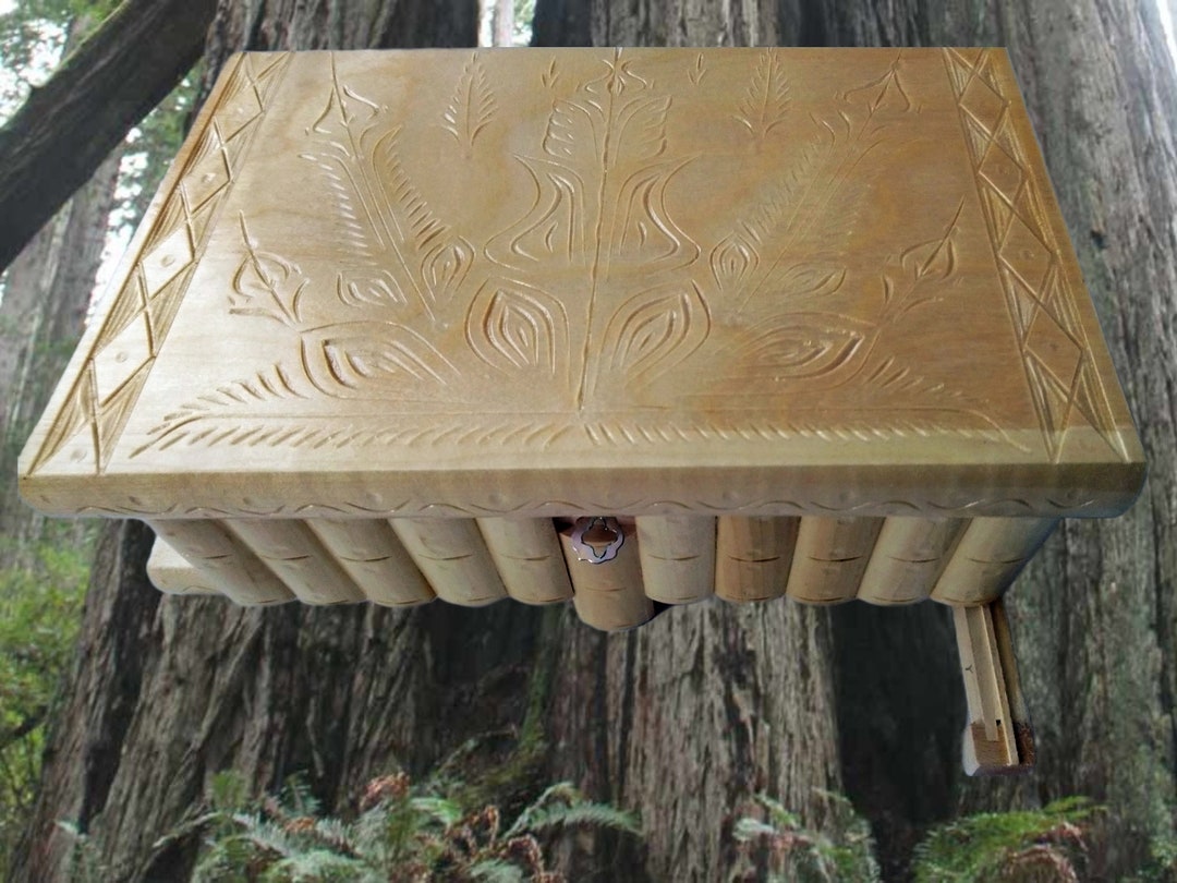 Giant Puzzle Box Huge Magic Box Carved Treasure Wooden Jewelry Box With ...