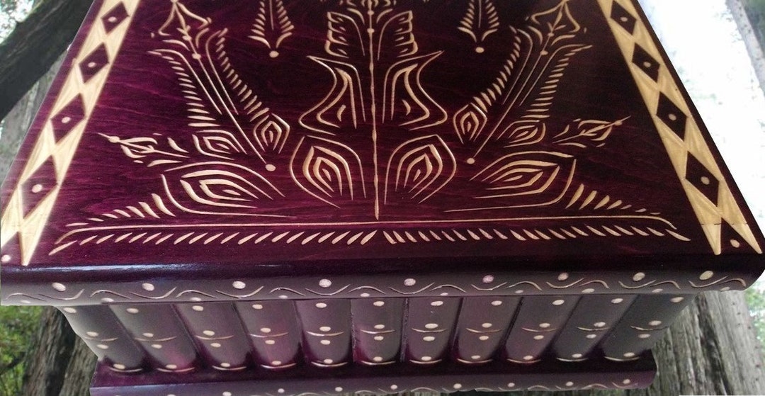 Giant Puzzle Box Huge Magic Box Carved Treasure Wood Jewelry Box ...