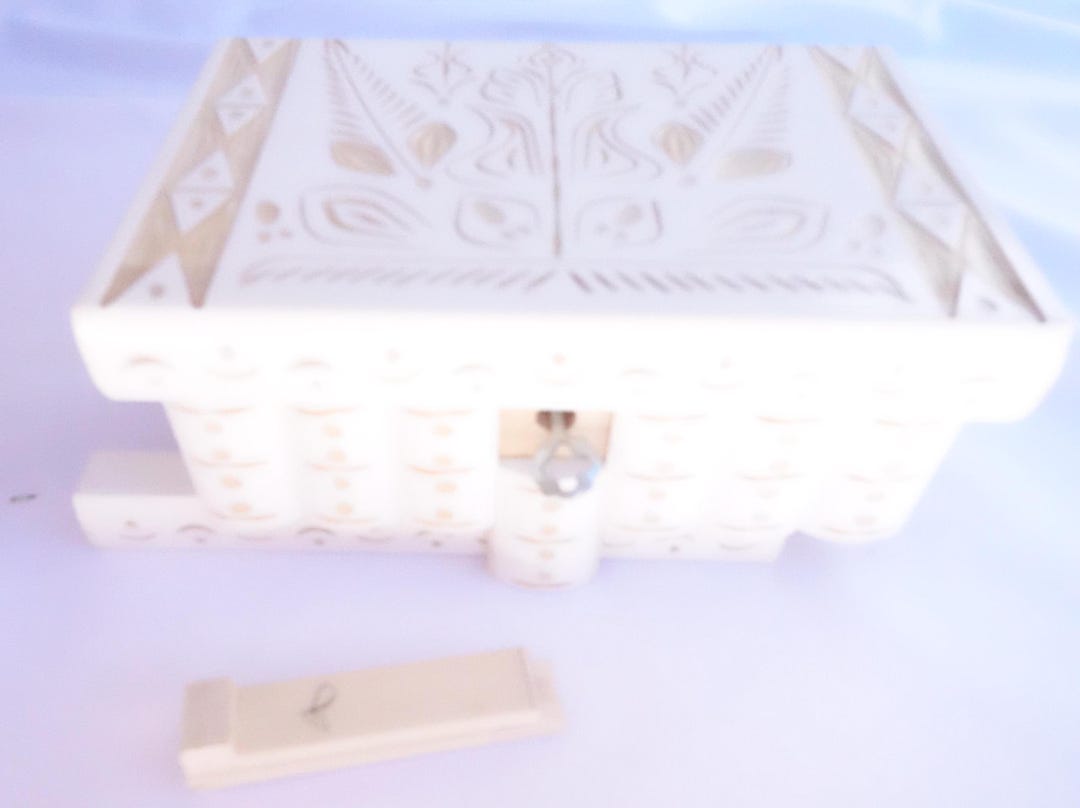 Big Wooden Magic Jewelry Puzzle Box With Hidden Key Secret Opening ...