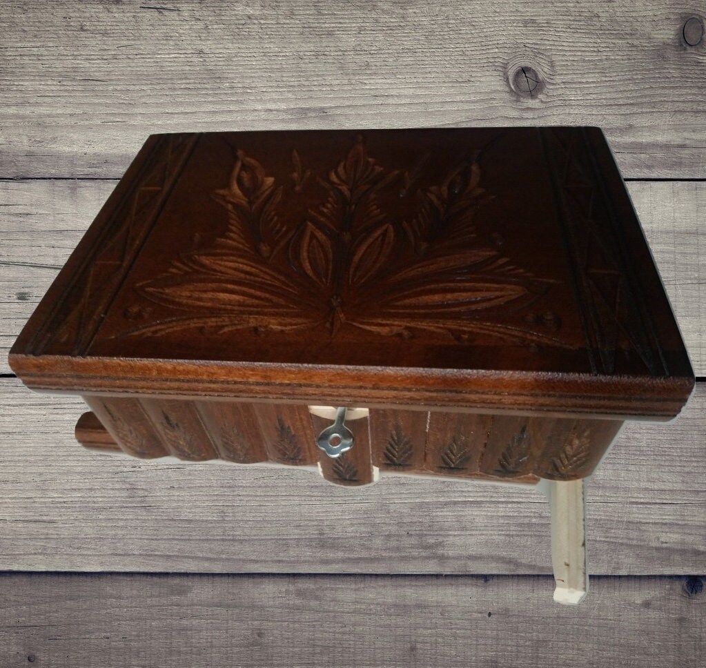 Big Jewelry Storage Magic Puzzle Box Chocolate Brown With Hidden Key ...