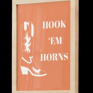 Hook 'em Horns 24x36 Print-digital Download - Etsy