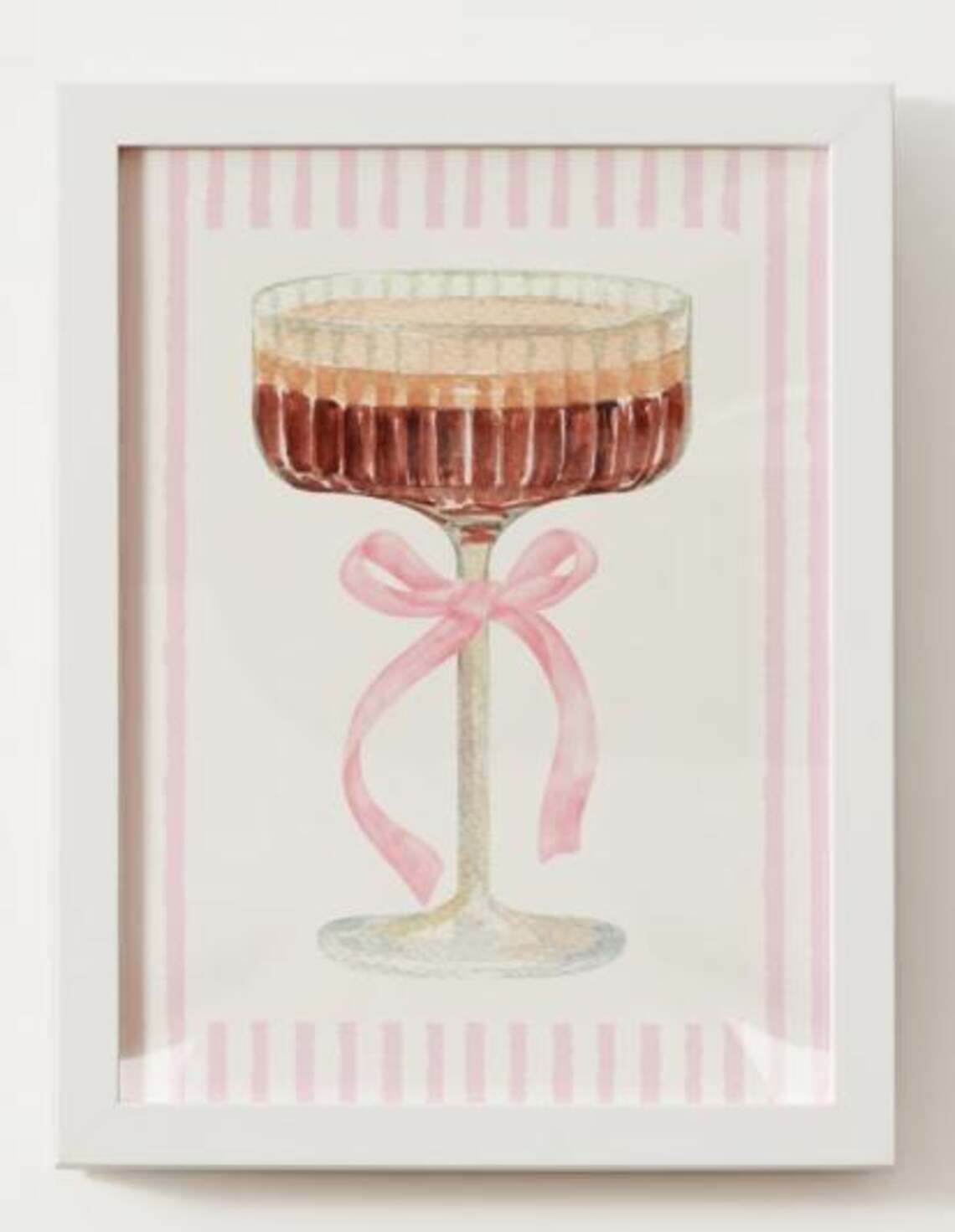 Cute Espresso Martini With Pink Bow Wall Art-digital Download 24x36 - Etsy