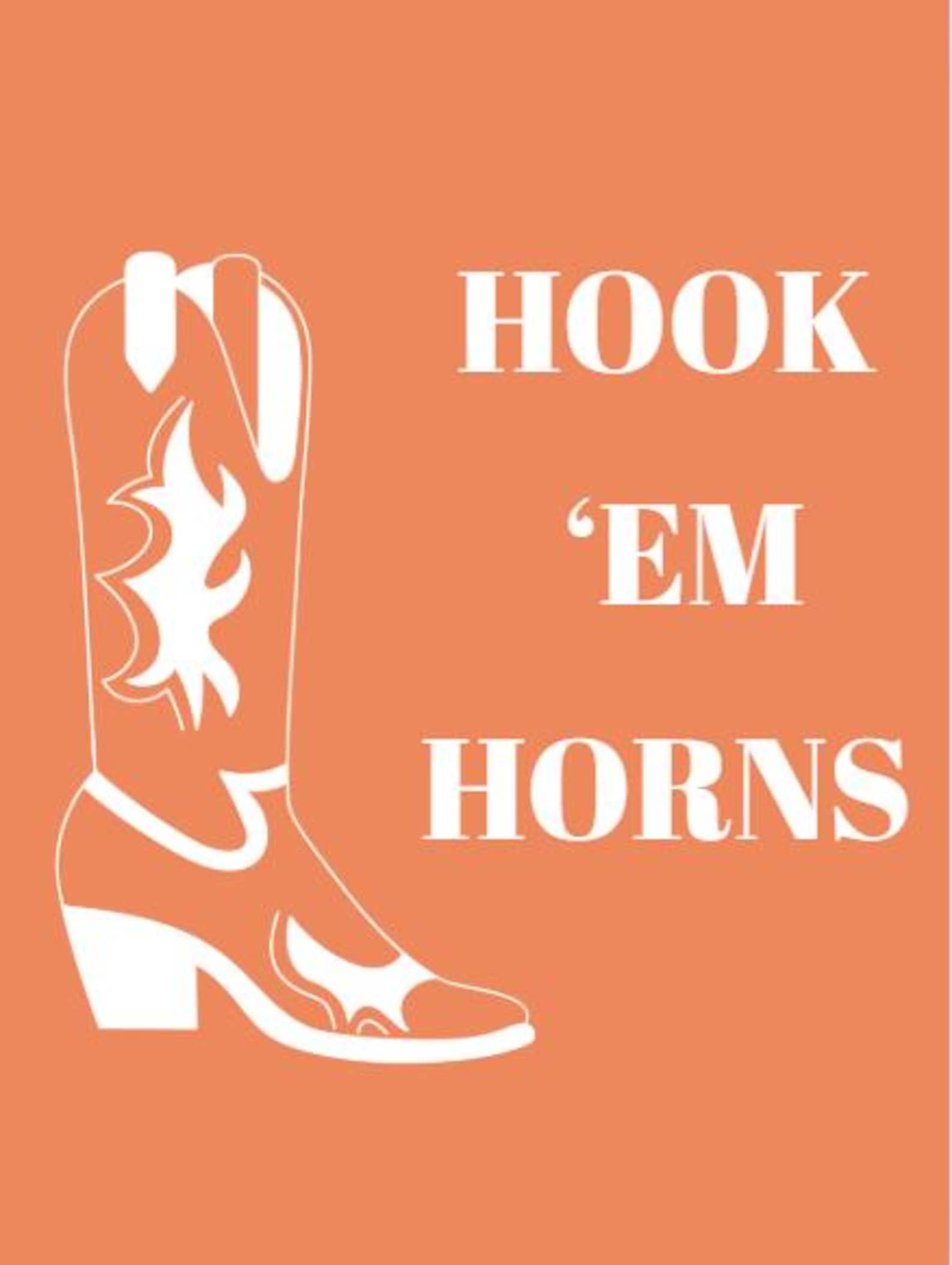 Hook 'em Horns 24x36 Print-digital Download - Etsy