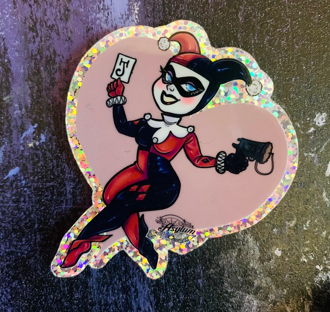 Clown Princess of Crime Glitter Sticker - Etsy