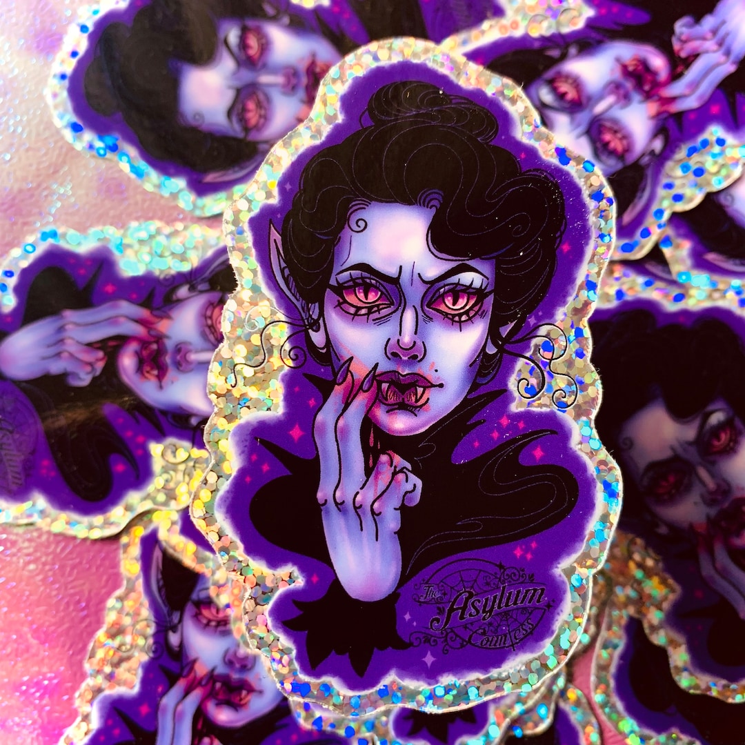 The Lady is a Vamp Sparkly Sticker - Etsy