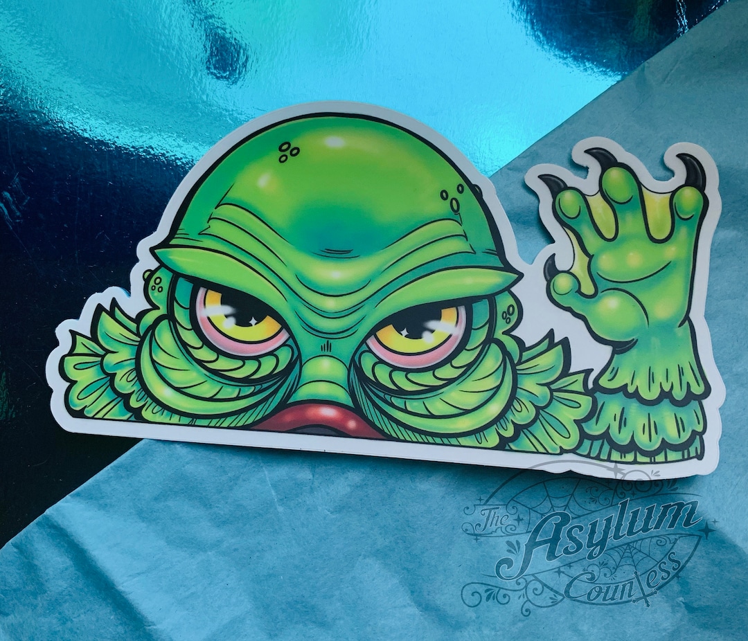 Creature P-EEK-ER Vinyl Character Sticker - Etsy