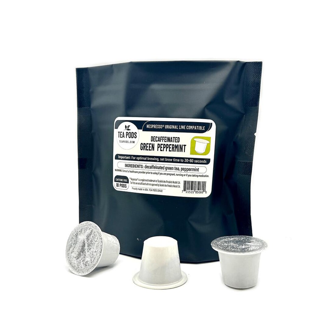 Decaf Green Peppermint Tea Pods Nespresso Originalline Compatible - Etsy
