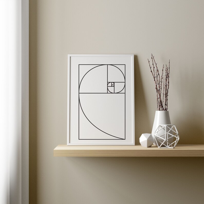 Golden Ratio Print Art Golden Ratio Horizontal Poster Sacred Geometry ...