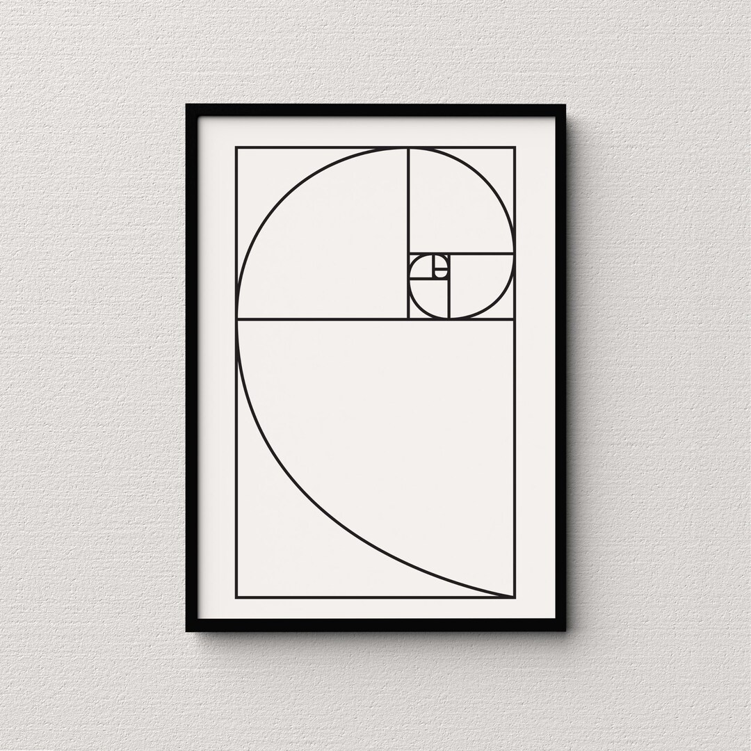 Golden Ratio Print Art Golden Ratio Horizontal Poster Sacred Geometry ...