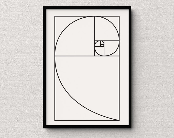 Golden Ratio Print Art Golden Ratio Horizontal Poster Sacred Geometry ...