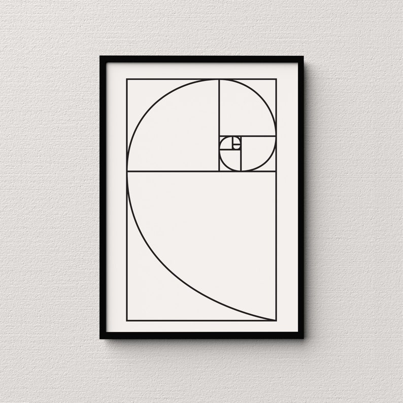 Golden Ratio Print Art Golden Ratio Horizontal Poster Sacred Geometry ...