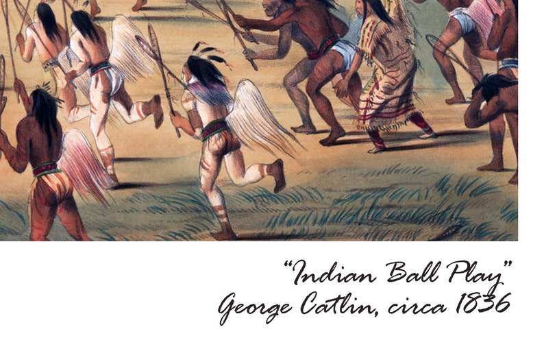 Native American Lacrosse Art Print | Etsy