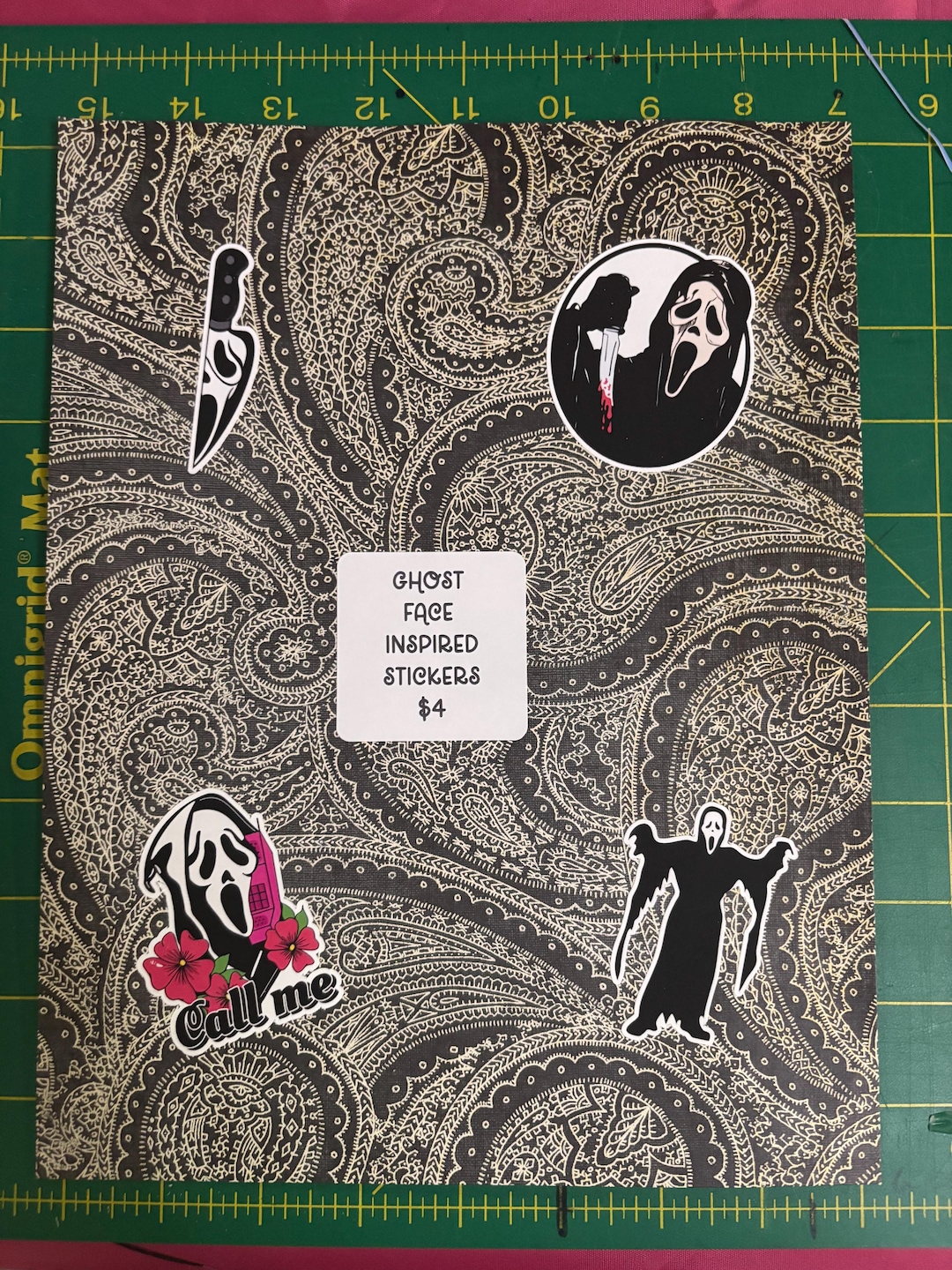 Ghost Face Inspired Stickers - Etsy