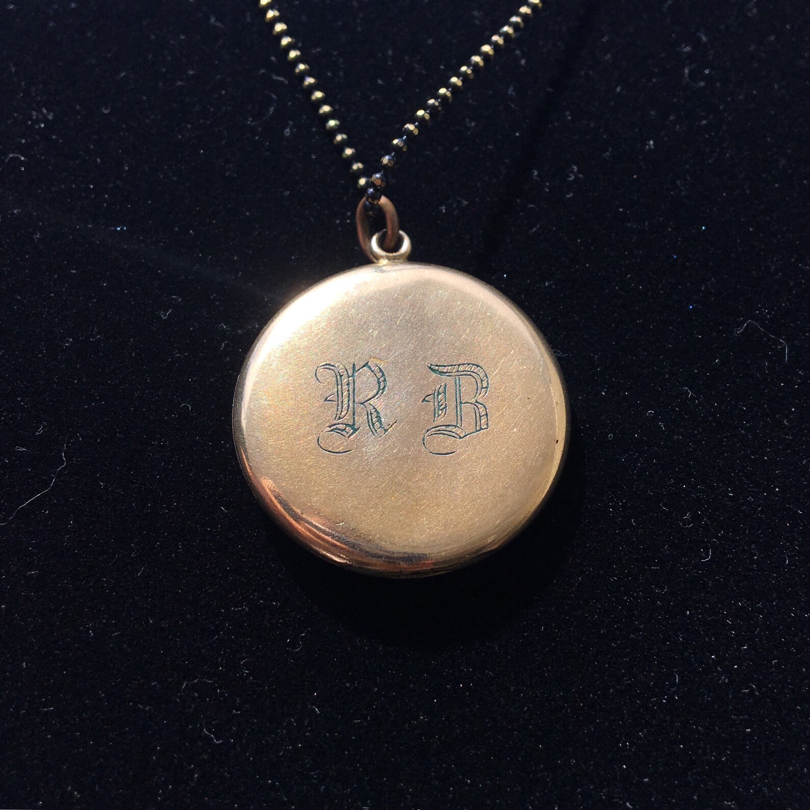 Elegant Art Deco Woman in Profile Gold Filled Locket With Ring of Dark ...