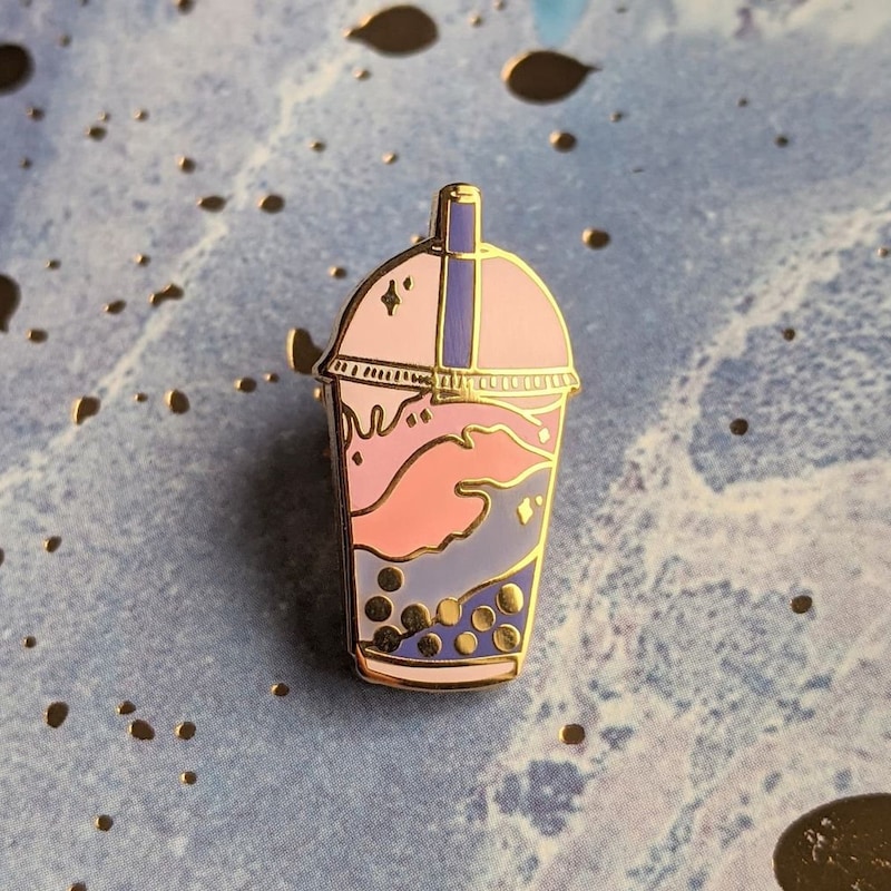 Bubble Tea Enamel Pin - Etsy
