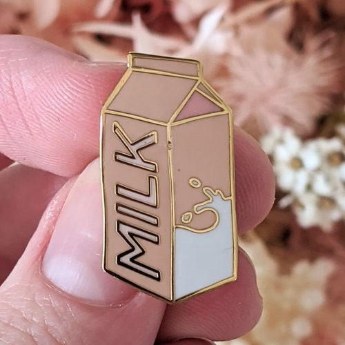 Enamel Pins Milk Carton Cute Design Enamel Pin Etsy