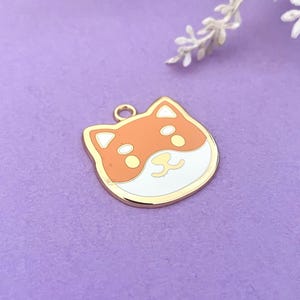 Pet Id Tag - Shiba Inu Cute Enamel Dog Tag - Personalised Enamel Custom ...