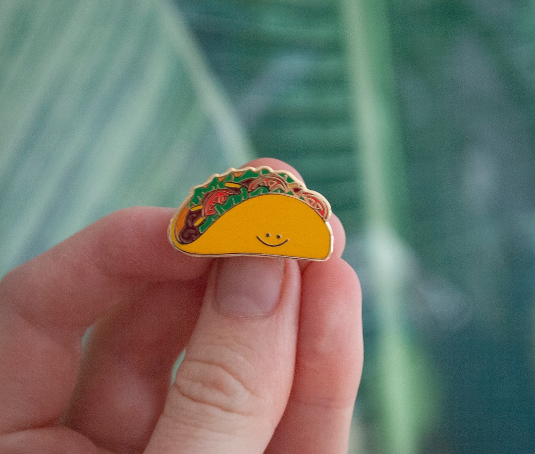 Enamel Pins - Cheeky Taco Funny Food Enamel Pin - Etsy