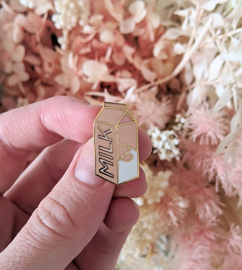 Enamel Pins Milk Carton Cute Design Enamel Pin Etsy
