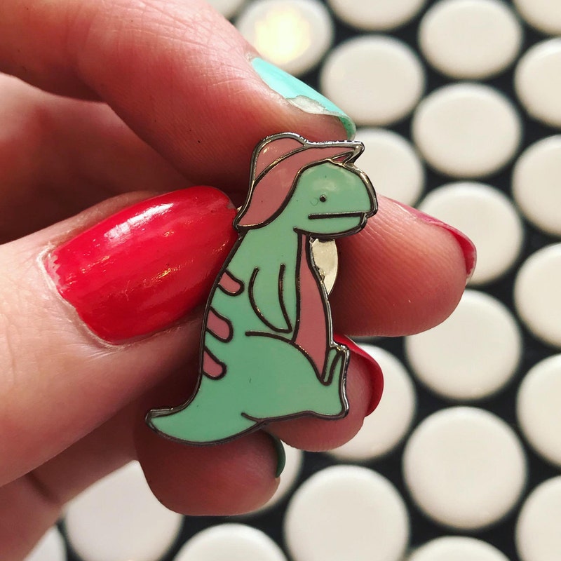 Dinosaur Enamel Pin - Etsy
