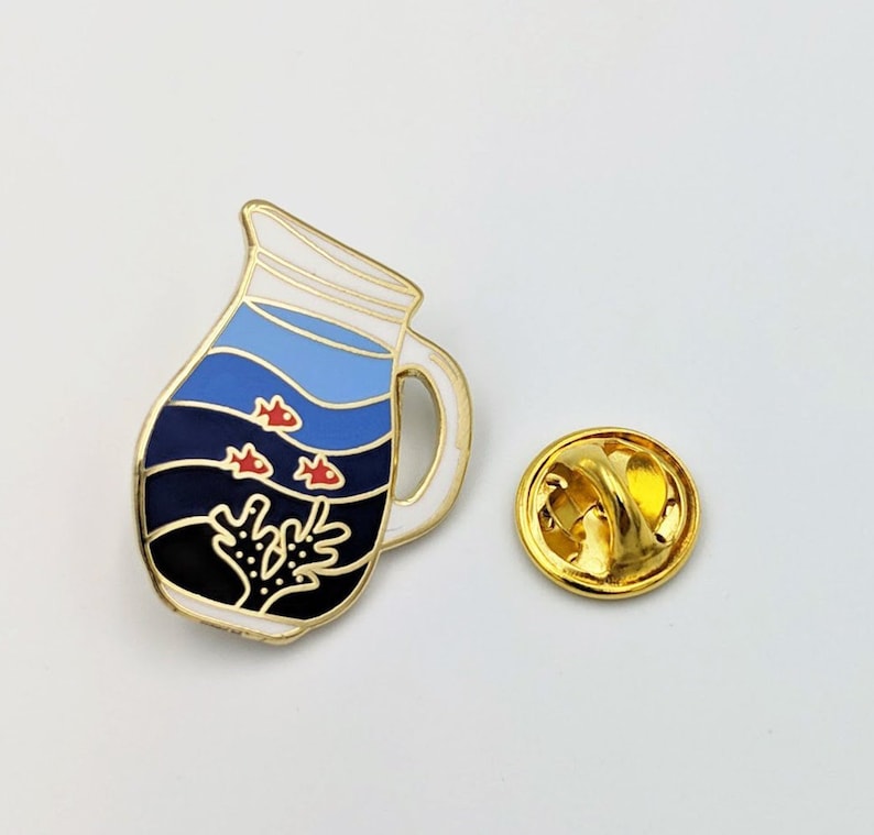 Enamel Pins Fish Bowl Artistic Designer Enamel Pin - Etsy