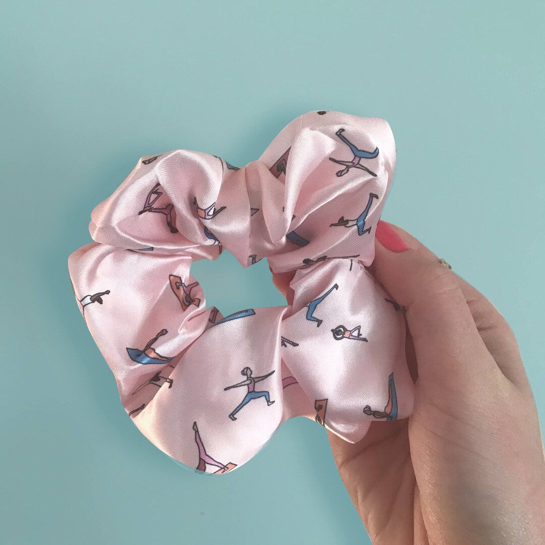 Scrunchies - Yoga & Fitness Exercise Scrunchy - Satin Printed - Etsy