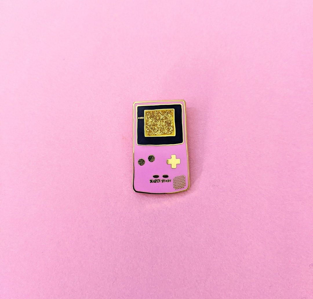 Enamel Pins - Gameboy Retro Gamer Glitter Screen Enamel Pin - Etsy