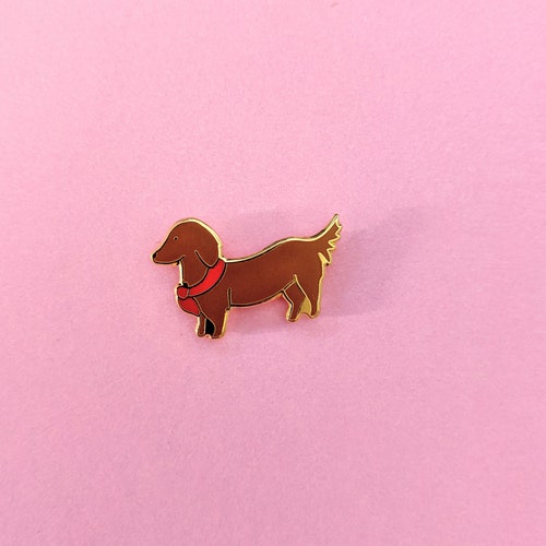 Floating Dog Enamel Pin - Etsy