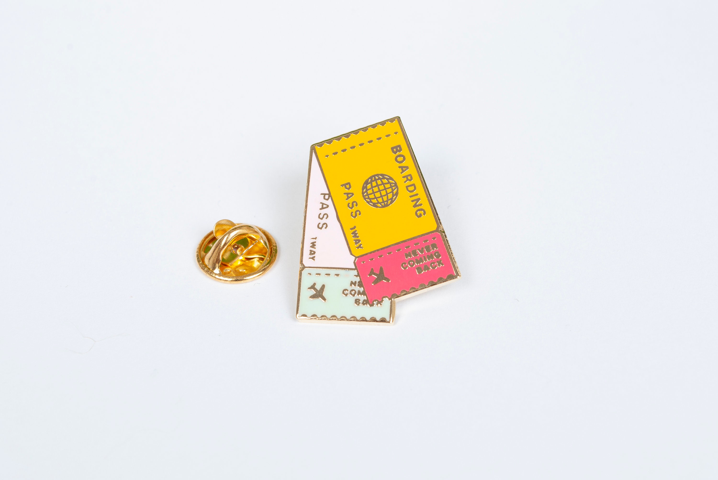 Enamel Pins - Boarding Pass Travel Wanderlust Enamel Pin - Etsy