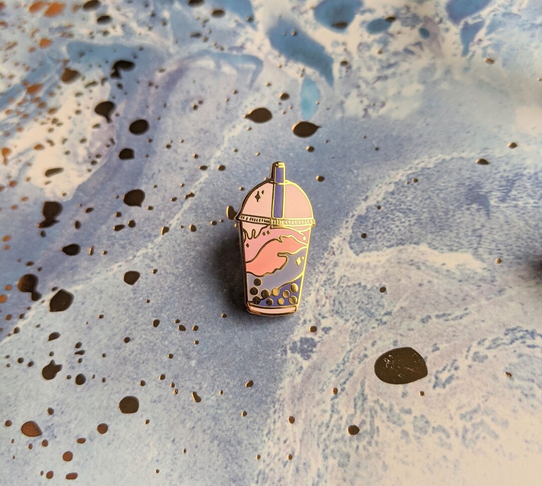 Enamel Pins - Mystic Bubble Tea Sparkle Enamel Pin - Etsy