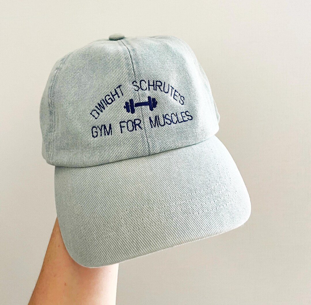 Embroidered Cotton Baseball Cap: Dwight Gym for Muscles Design - Etsy
