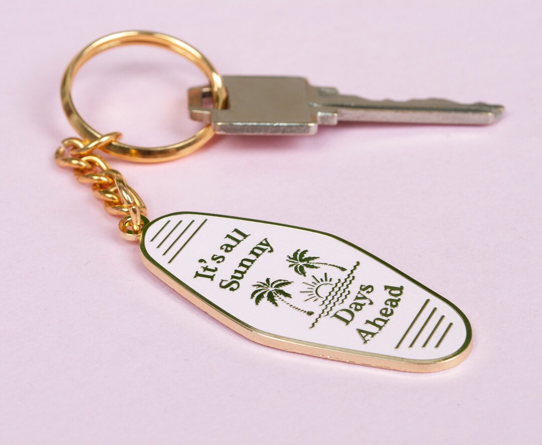 Keychains - Sunny Days Positive Vibes Key Ring - Etsy